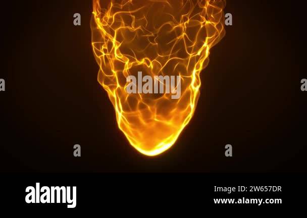 Burning Fire Fx With Particles Flames Animation/ 4k animation of a fire ...