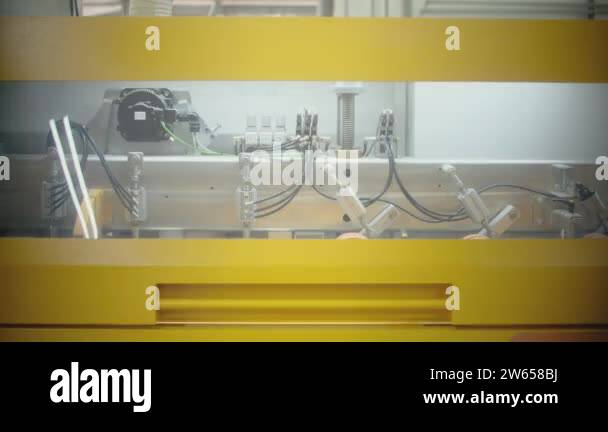 Wooden door manufacturing process. production of interior doors of wood ...