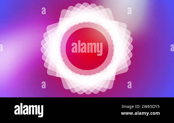 Animation of multiple white shapes spinning on seamless loop on glowing ...