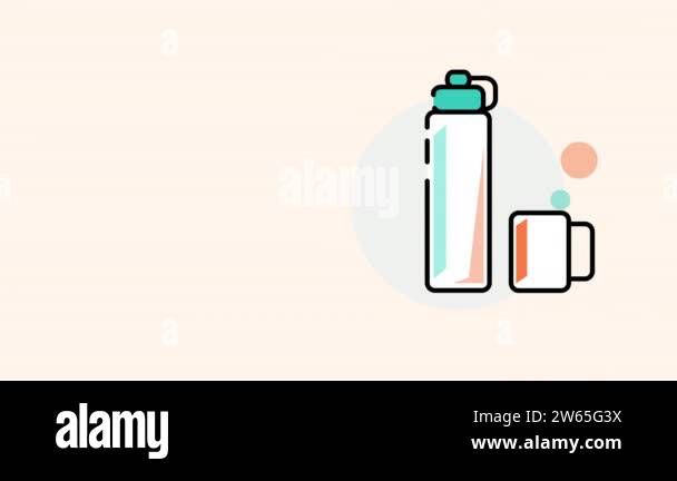 Camping thermos icon cartoon Stock Videos & Footage - HD and 4K Video ...