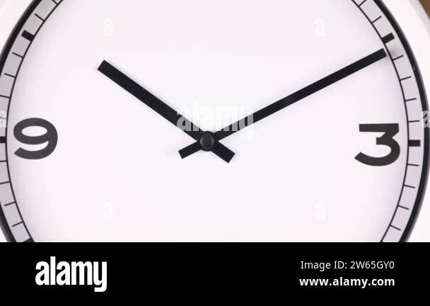 Spinning analog clock face showing the numbers 3 and 9 Stock Video ...