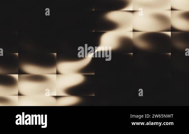 Shadow animation on 3d rendered metallic tiles. Color gradient visuals ...