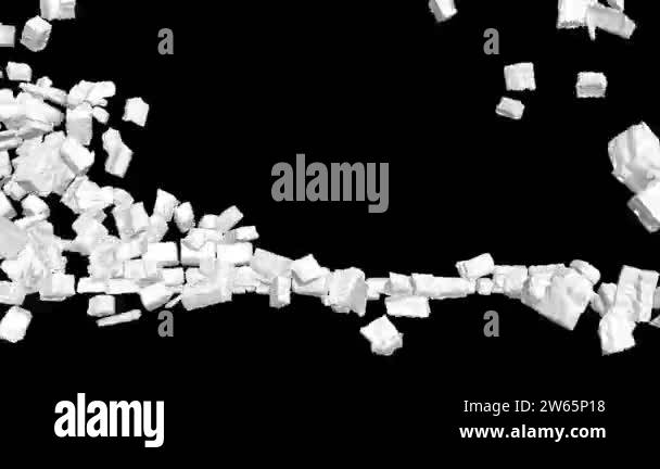 Wall explosion, destruction. 3D animation. Stonewall collapse, wall ...