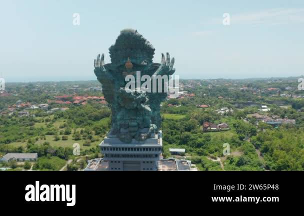 Circling a majestic Garuda Wisnu Kencana statue in Bali, Indonesia ...