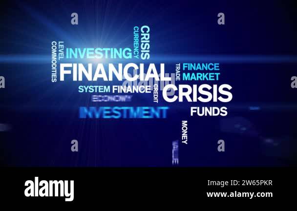 4k Financial Crisis Animated Tag Word Cloud,Text design Animation ...