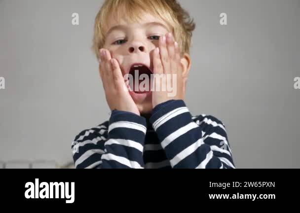 Wow Astonishment Surprise Wonder Gesture Child Emotions. Portrait Cute ...