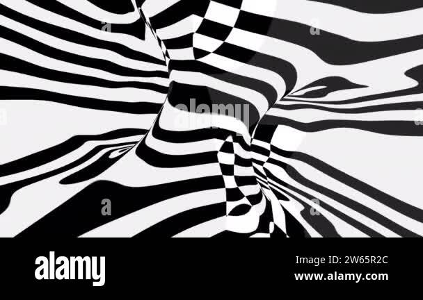 3D render of torus shape with black and white map, 4K abstract ...