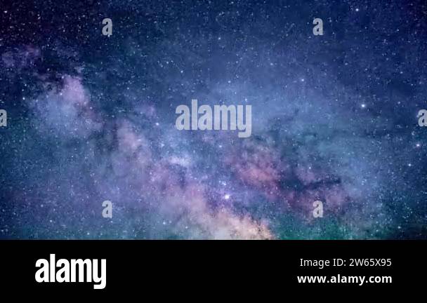 Travel through the starry space inside the blue and pink Andromeda ...