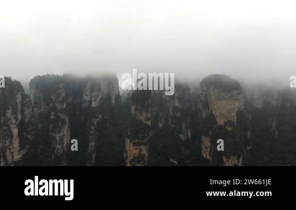Beautiful aerial view flying a drone of ten miles natural gallery in a ...