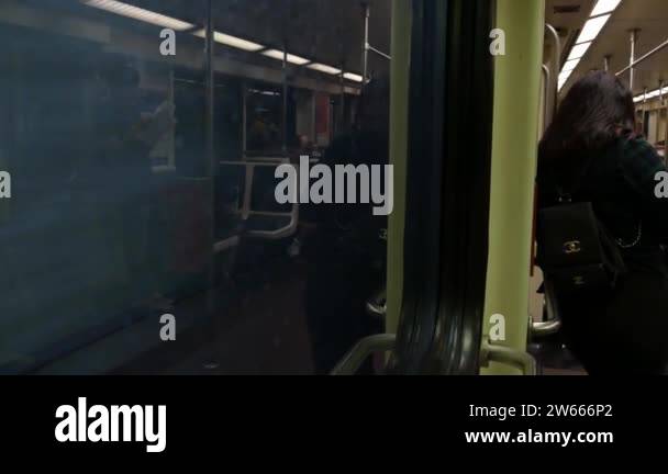 LOS ANGELES, CALIFORNIA, USA - 7 NOV 2019: Metro Rail transportation ...