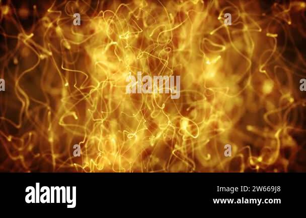 Abstract Gold Strings Waving Fx Background Loop/ 4k animation of an ...