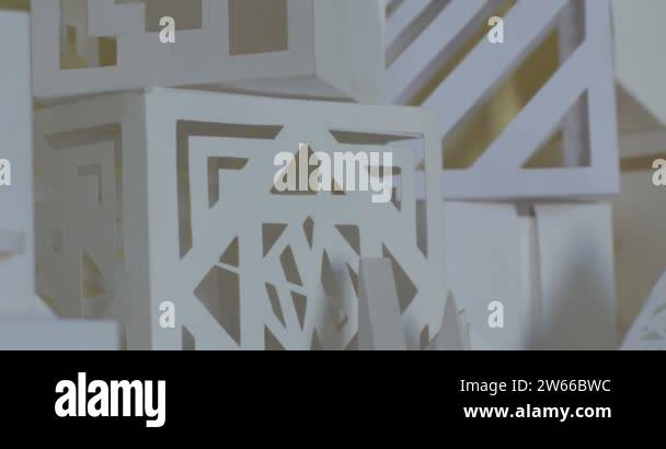 White Volumetric Architectural Layouts Products Paper Forms Cubes ...