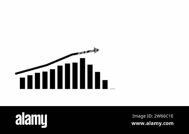 Financial growth chart with trend line graph. Growth bar chart of ...