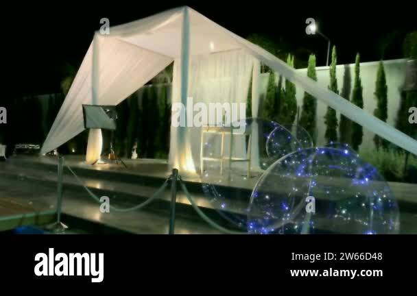 Jewish traditions wedding outdoor ceremony. Wedding canopy (chuppah ...