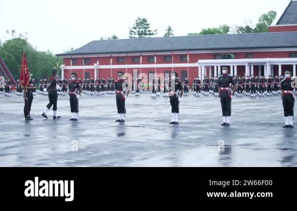 Indian military Academy IMA passing out parade 2021 Stock Video Footage ...