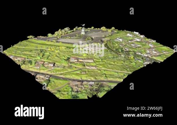 Dem Or Digital Elevation Model Used In Gis Land Survey Overlay Over 3D ...