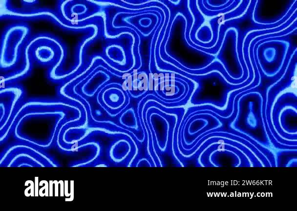 Abstract motion graphics background, blue and black moving circles ...