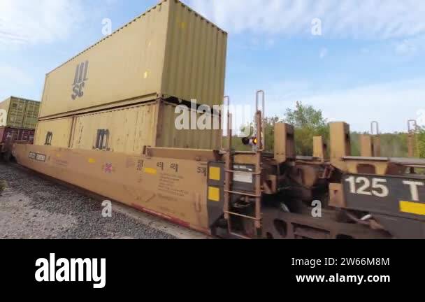 Long american freight train through Stock Videos & Footage - HD and 4K ...