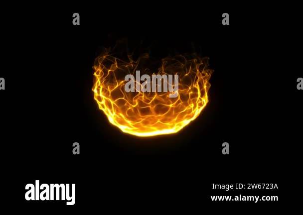 Burning Fire Fx With Particles Flames Animation/ 4k animation of a fire ...