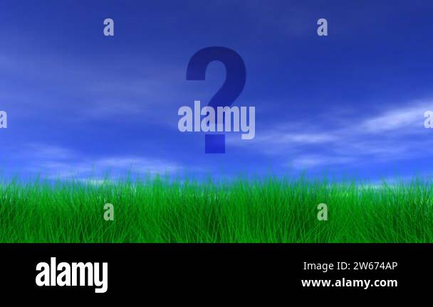Question Mark, Green Grass & Blue Sky Stock Video Footage - Alamy