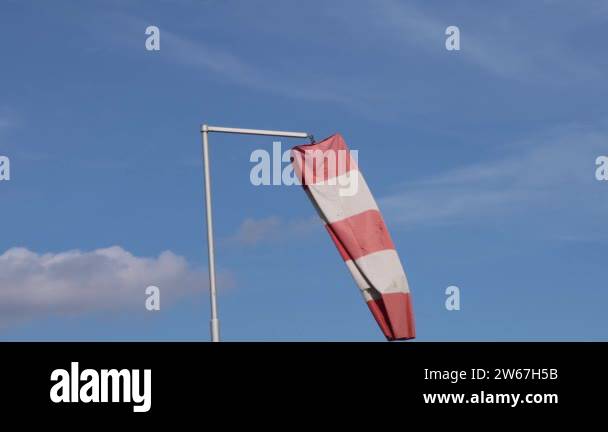 Windsock wind cone conical textile tube basic guide to wind direction and speed Stock Video ...