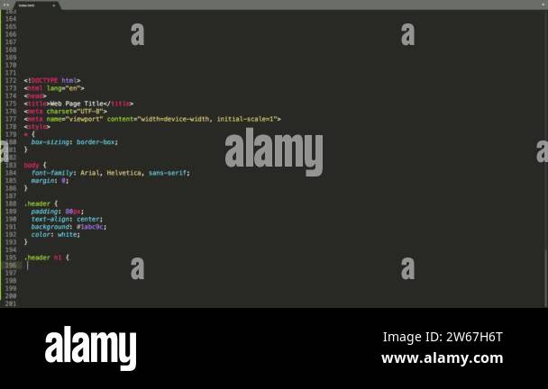Html Programming Language Source Code Typing Effect. Html Programmer ...