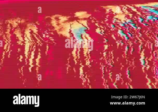 Smooth polychrome overlay. Damaged TV effect, Digital animation Stock ...