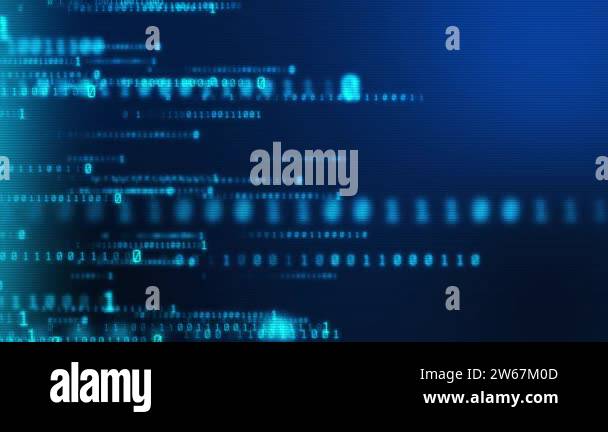 Binary code digital information technology background seamless loop ...