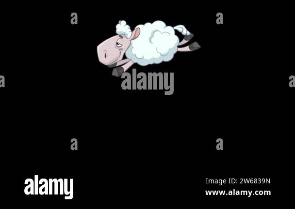 Sheep Jumping loop cycle animation.Looped cartoon animation of a ...