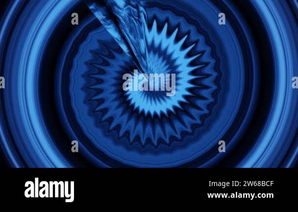 Abstract blue pattern resembling a shell of a snail surrounded by ...