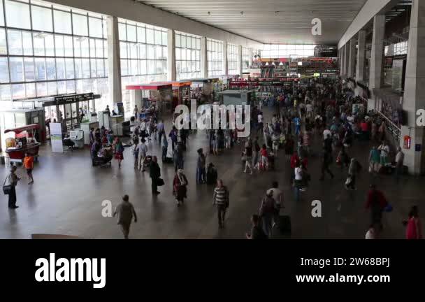 Kursky railway terminal and passengers (also known as Moscow Kurskaya ...