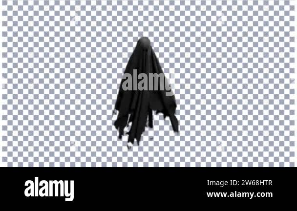 Scary Halloween Ghost appearance seamless loop on alpha screen matte ...