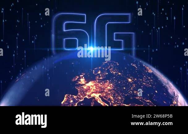 Earth Globe 6G Network Iot Internet Of Things Future Benefits Loop ...