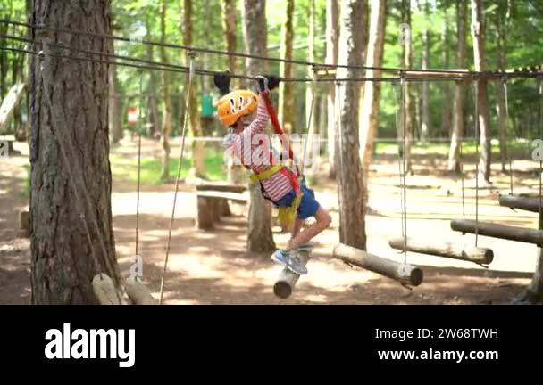 Child crossing rope bridge Stock Videos & Footage - HD and 4K Video ...