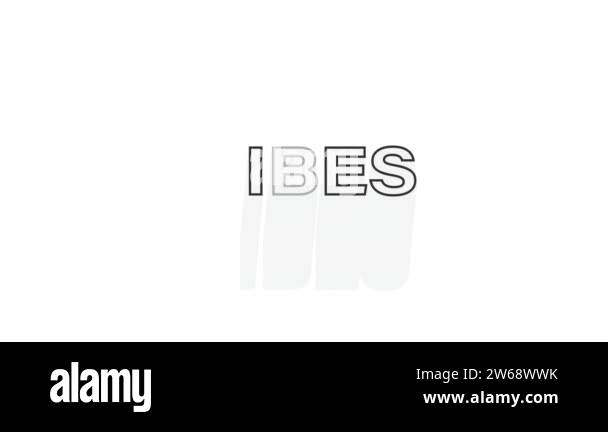 Animation of fight text in black circle outline over senior people ...