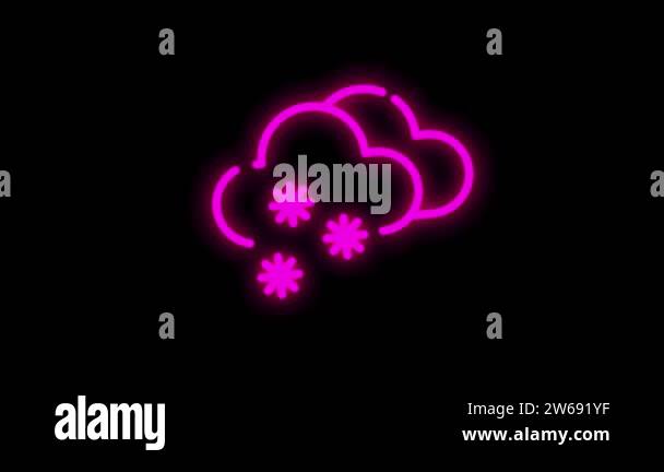 Weather line neon icon for modern concepts, web and apps on white ...