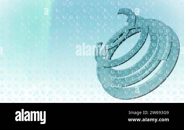 Animation of rotating circles and circle texture on light blue ...