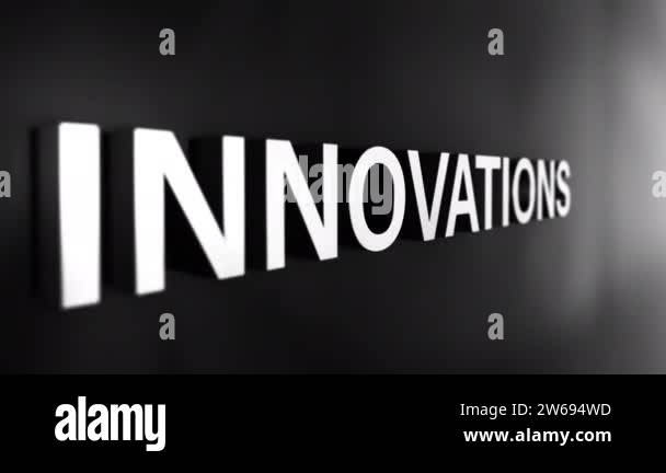 3D chrome text word flying of START UP Concept animation effect on ...