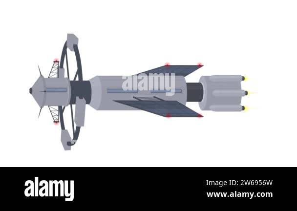 Space station. Spaceship animation. Cartoon Stock Video Footage - Alamy