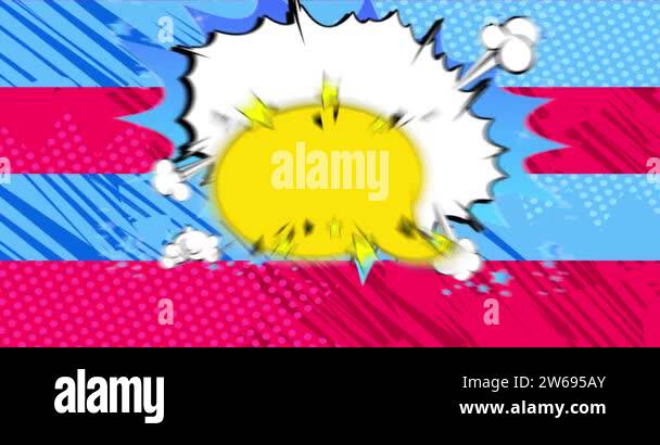 Animated Pop Art Background Cartoon. Comic Book Motion Poster for your ...