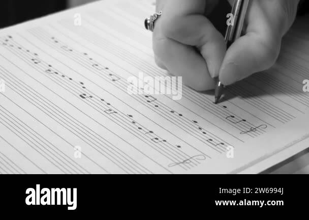 Musical score sheet music Stock Videos & Footage - HD and 4K Video ...