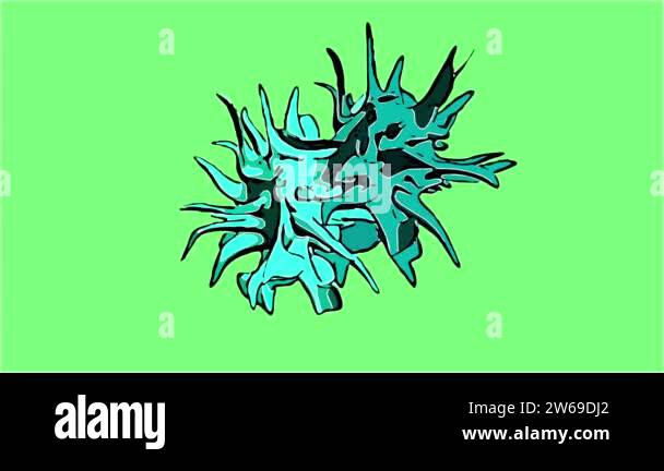 2d animation in comic style- cancer cell Stock Video Footage - Alamy