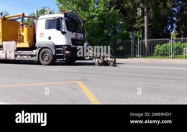 Russia, Saint Petersburg May 31, 2021: Special construction vehicle ...