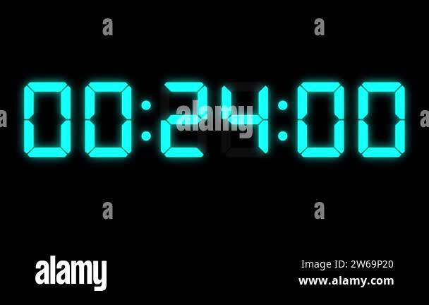 Digital clock 30 seconds countdown timer animation motion graphics Stock Video Footage - Alamy