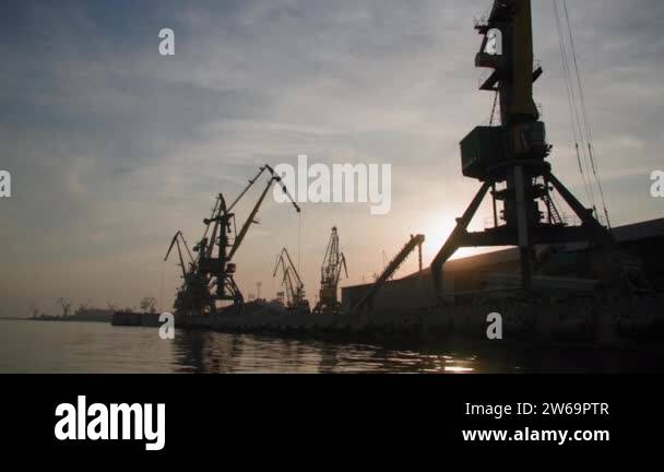 river port for international trade and cargo transportation of ...