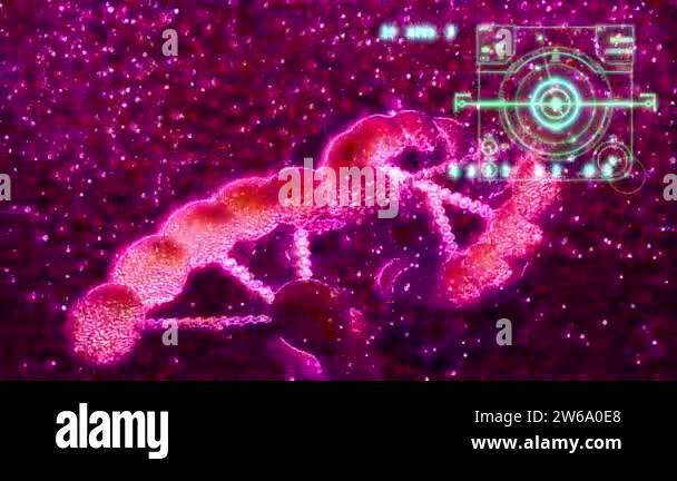 animation in comic style of Sick Red Blood Cells Flowing Inside Human ...