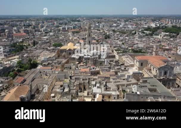 Lecce,Puglia,Italy Beautiful panoramic aerial 4K video from flying ...
