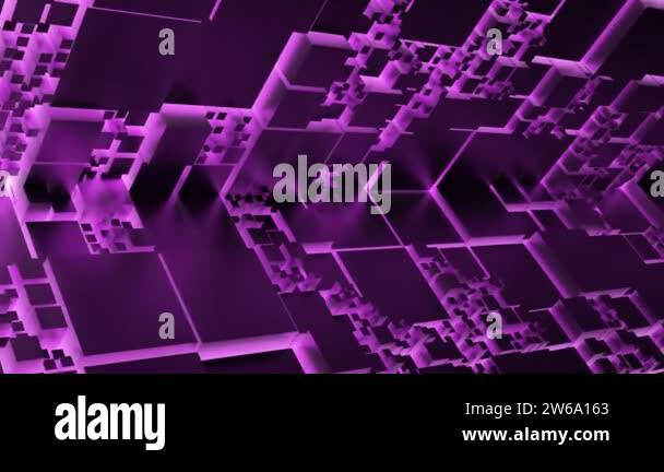 Square neon lines in walls. Design. Cybernetic walls with square ...