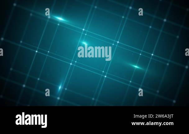 Abstract Technology Background With Grid Data Zooming In Loop/ 4k animation of an abstract ...