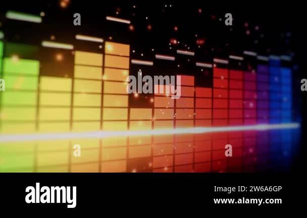 Sound Equalizer. Digital music or sound wave footage. audio waveform ...